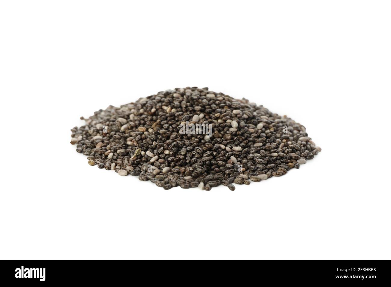 Heap of chia seed isolated on white background Stock Photo - Alamy