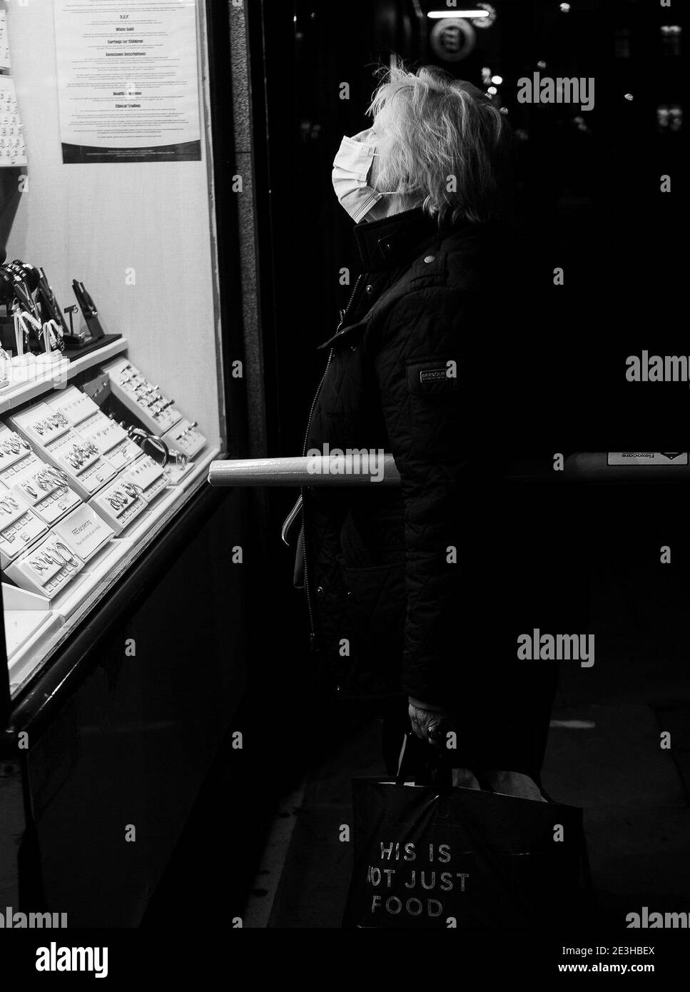 Shop in the night Black and White Stock Photos & Images - Alamy