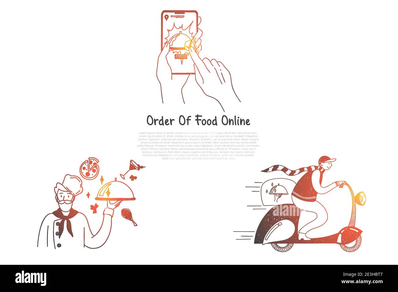 Order of food online - ordering food from mobile phone and delivery ...