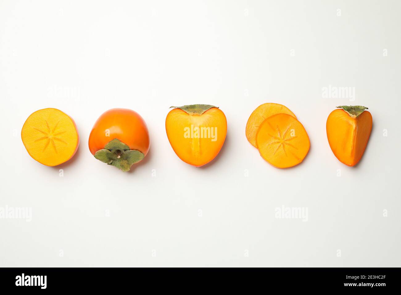 Top view tasty persimmons hi-res stock photography and images - Alamy