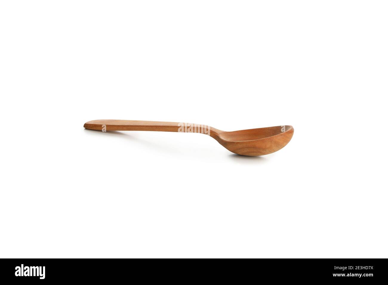 Empty wooden spoon isolated on white background Stock Photo - Alamy