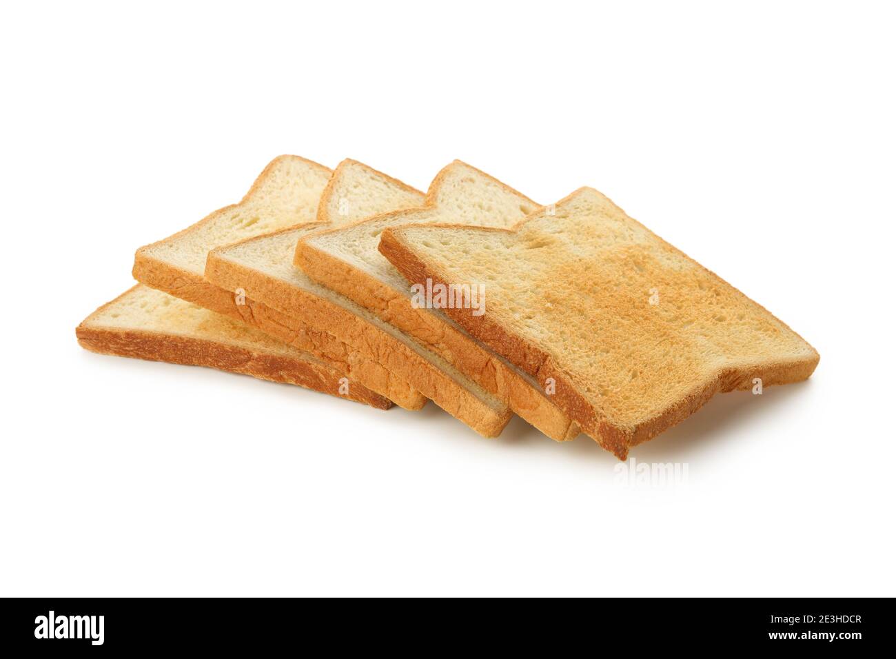 Fresh tasty toasts isolated on white background Stock Photo - Alamy