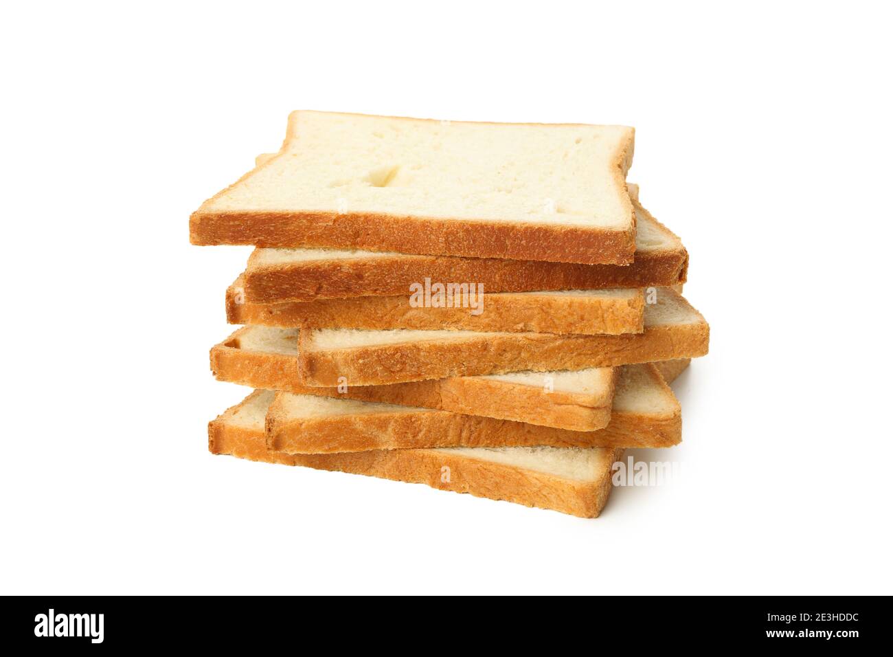 Pile of toast bread isolated on white background Stock Photo - Alamy
