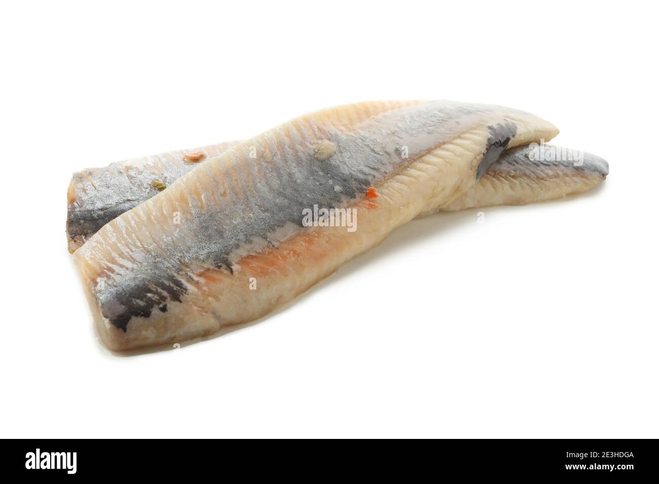 Fresh herring fish slices isolated on white background Stock Photo - Alamy