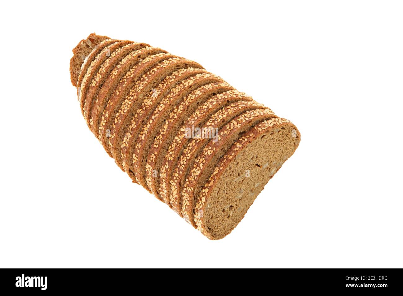 Sliced rye bread isolated on white background Stock Photo - Alamy