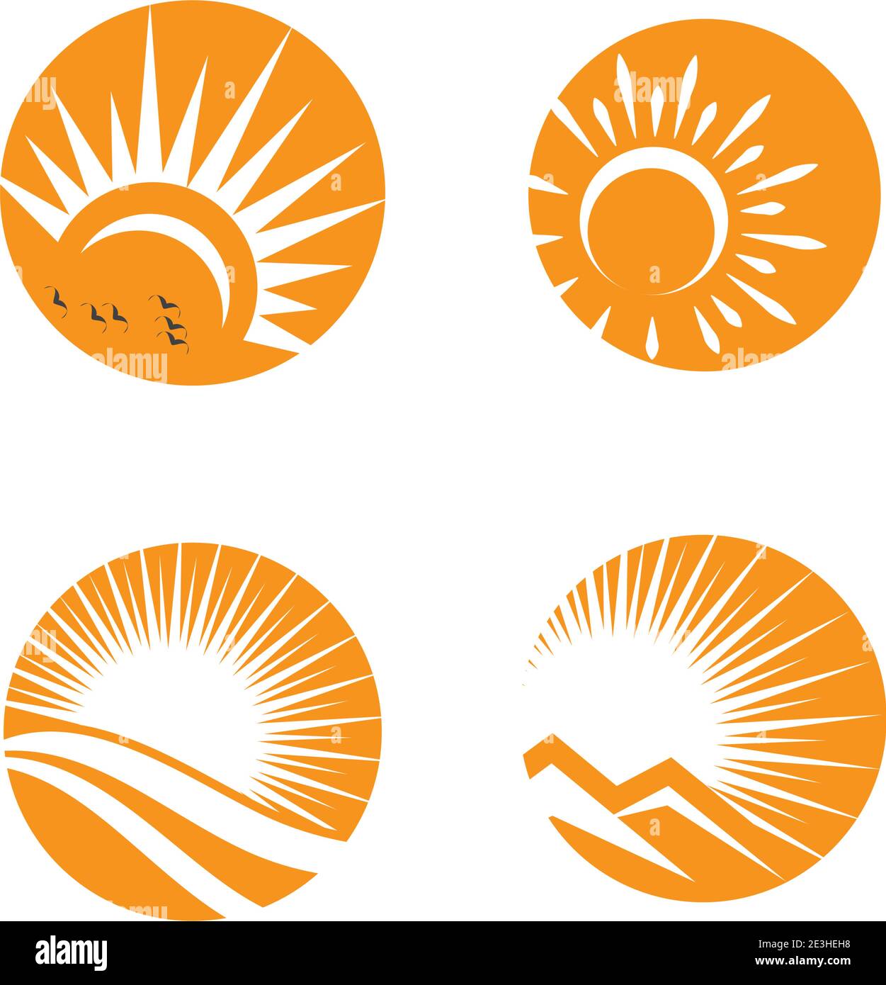 Set Sun Logo Template vector symbol nature Stock Vector Image & Art - Alamy