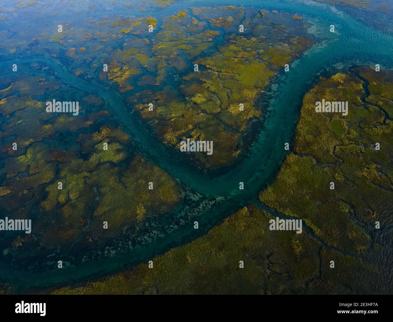 Image of the sea taken Top Down on Hayling island (birds eye view Stock ...