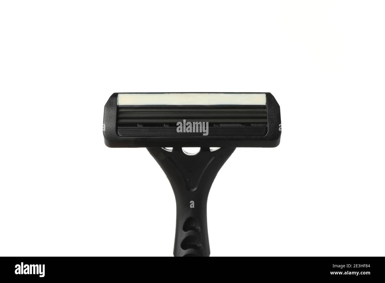 Black razor isolated on white background, close up Stock Photo - Alamy