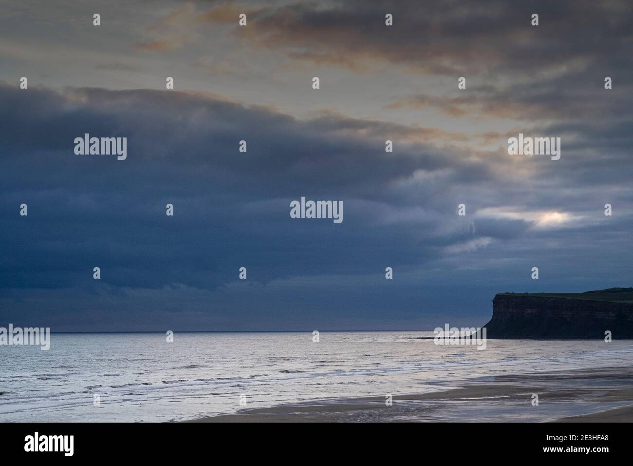 hunt cliff & north sea Stock Photo - Alamy