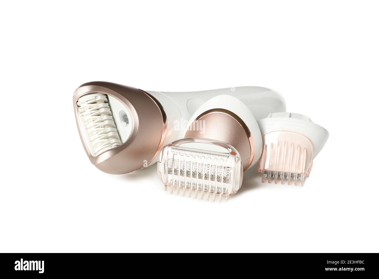 Epilator with nozzles isolated on white background Stock Photo - Alamy