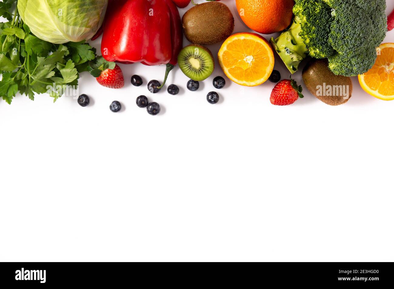 High in vitamin C food isolated on white background Stock Photo - Alamy