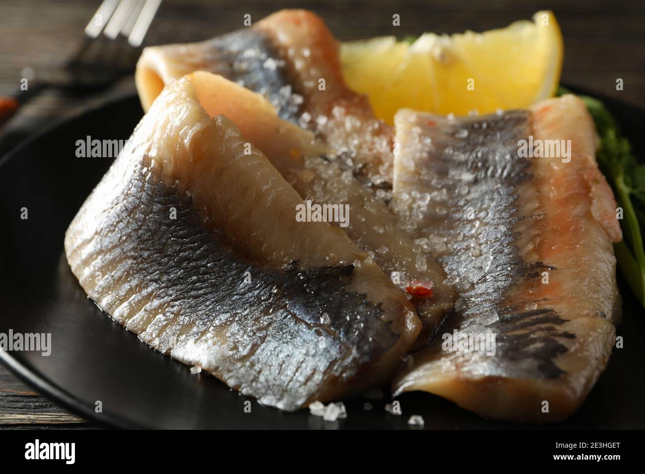 Pickled marinated sea herring hi-res stock photography and images - Alamy
