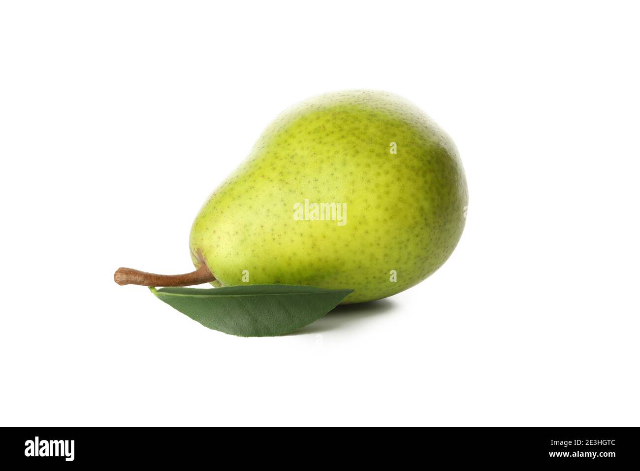 Fresh green pear isolated on white background Stock Photo - Alamy