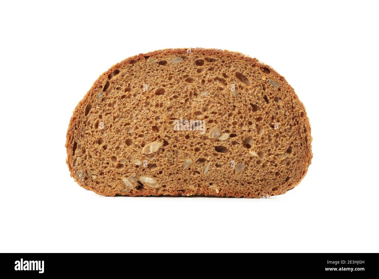 Slice of rye bread isolated on white background Stock Photo - Alamy