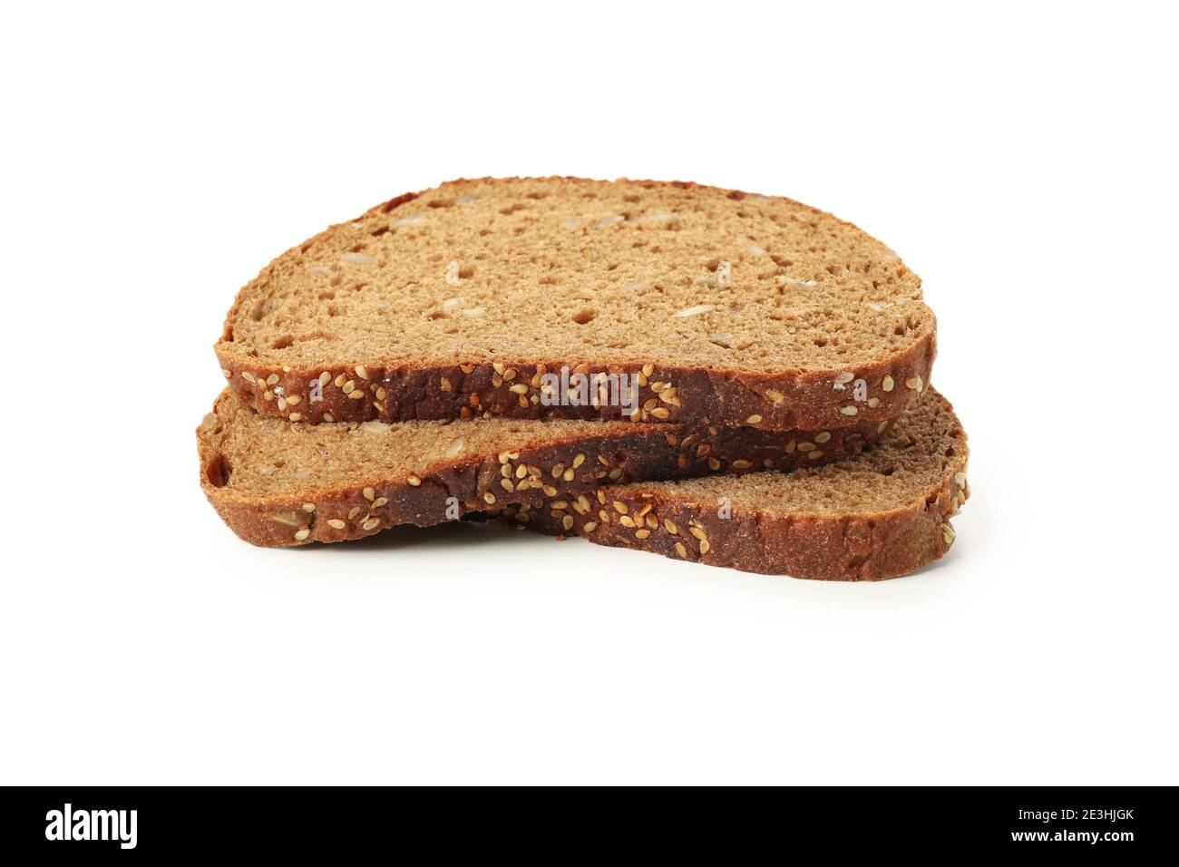 Rye bread slices isolated on white background Stock Photo - Alamy