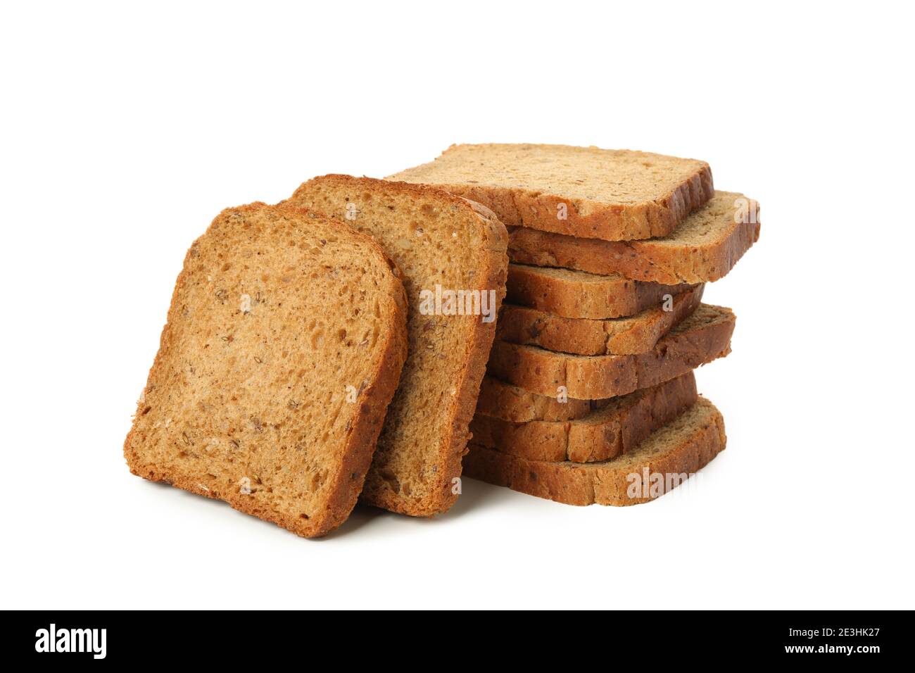 Fresh bread slices isolated on white background Stock Photo - Alamy