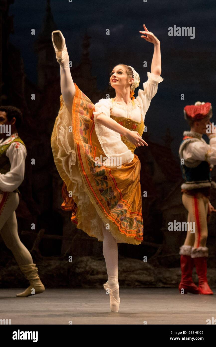Ballet dancer in Coppelia ballet Stock Photo - Alamy
