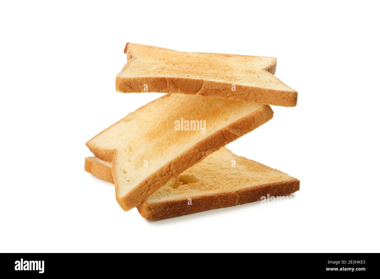 Fresh tasty toasts isolated on white background Stock Photo - Alamy
