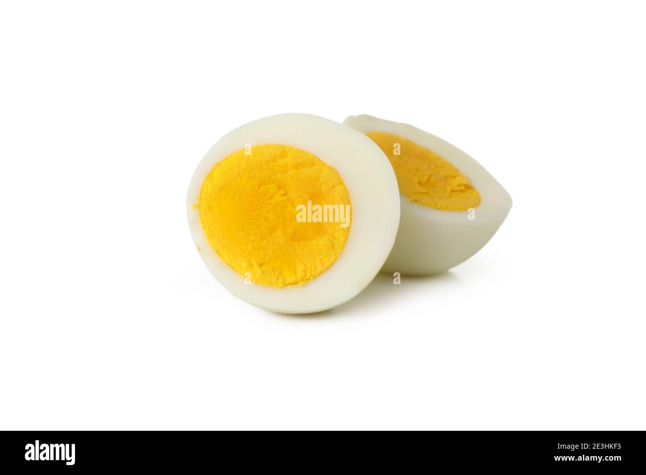 Hard boiled egg isolated on white background Stock Photo - Alamy