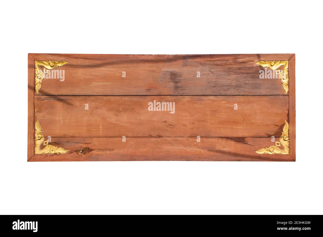 Wood plank isolated on a white background, (Thai wood carving) Object ...