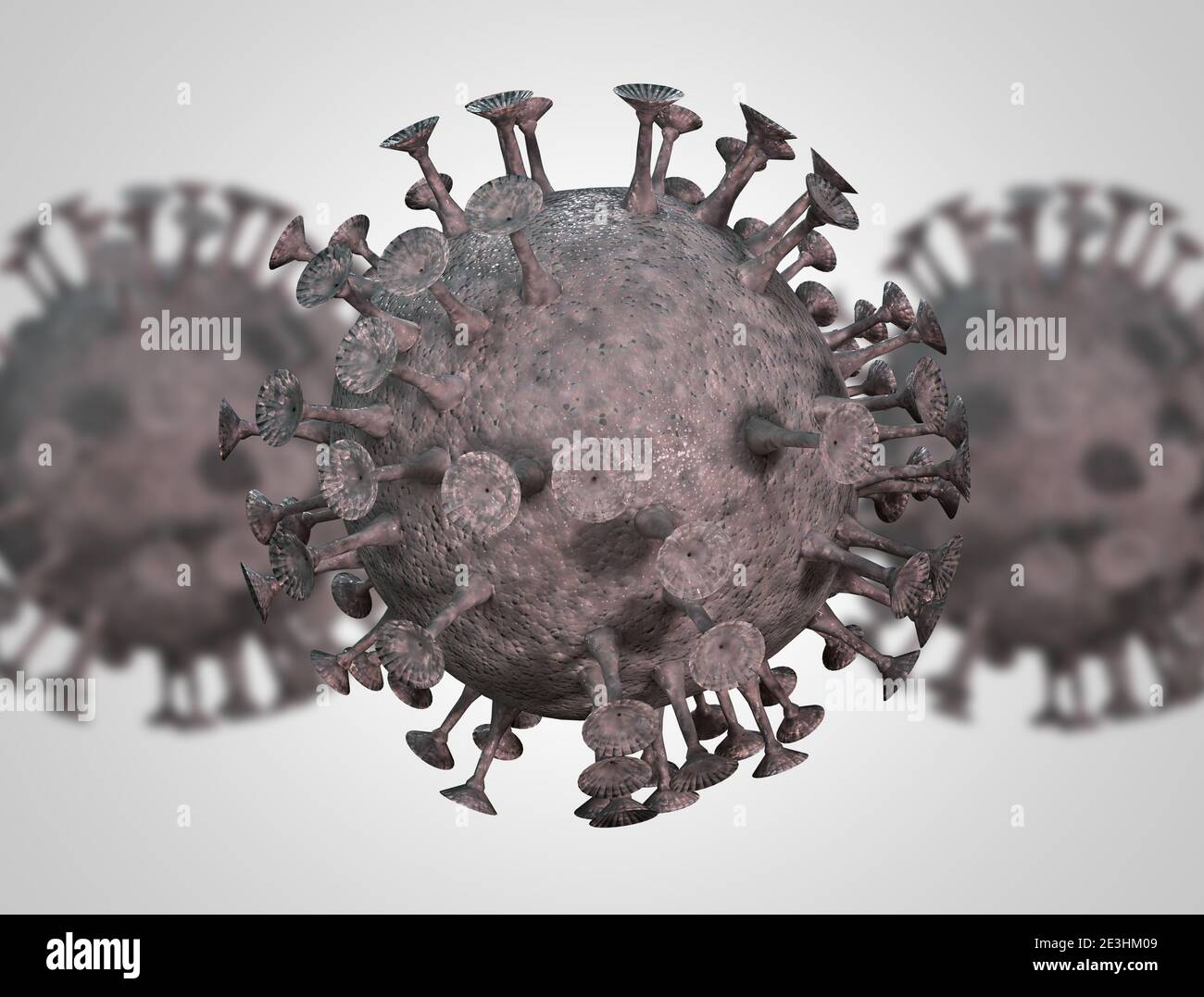 Close up virus cells isolated on white background Stock Photo - Alamy