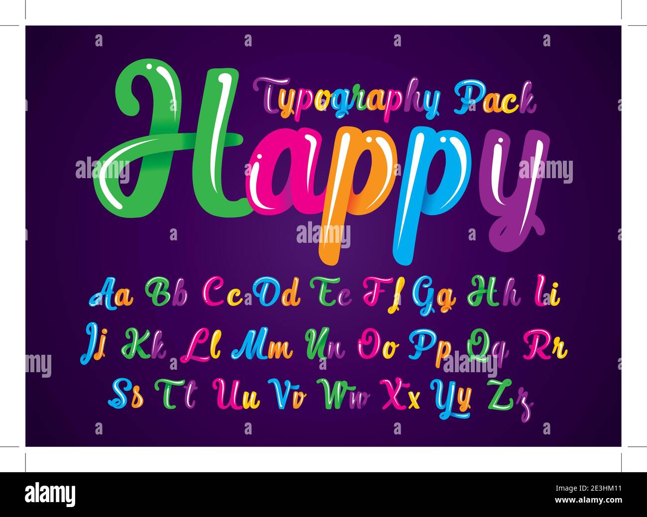 Vector of stylized alphabet and font Stock Vector Image & Art - Alamy