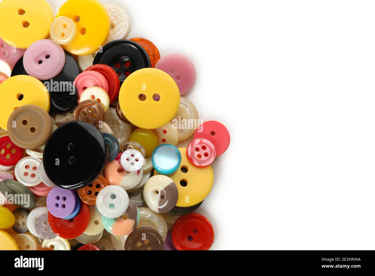 Multi colored buttons isolated on white background Stock Photo - Alamy
