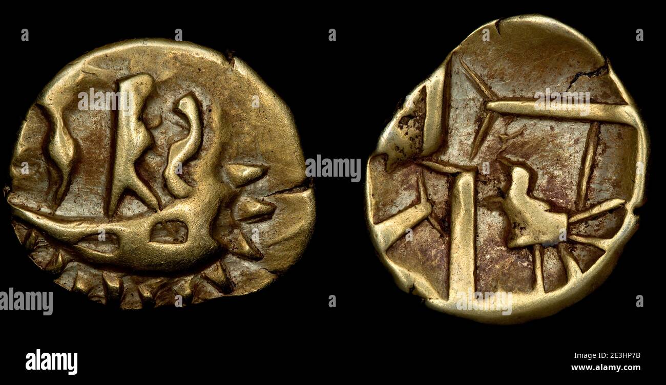 ABC 2205 Durotriges Duro Boat Gold Quarter Stater Stock Photo - Alamy