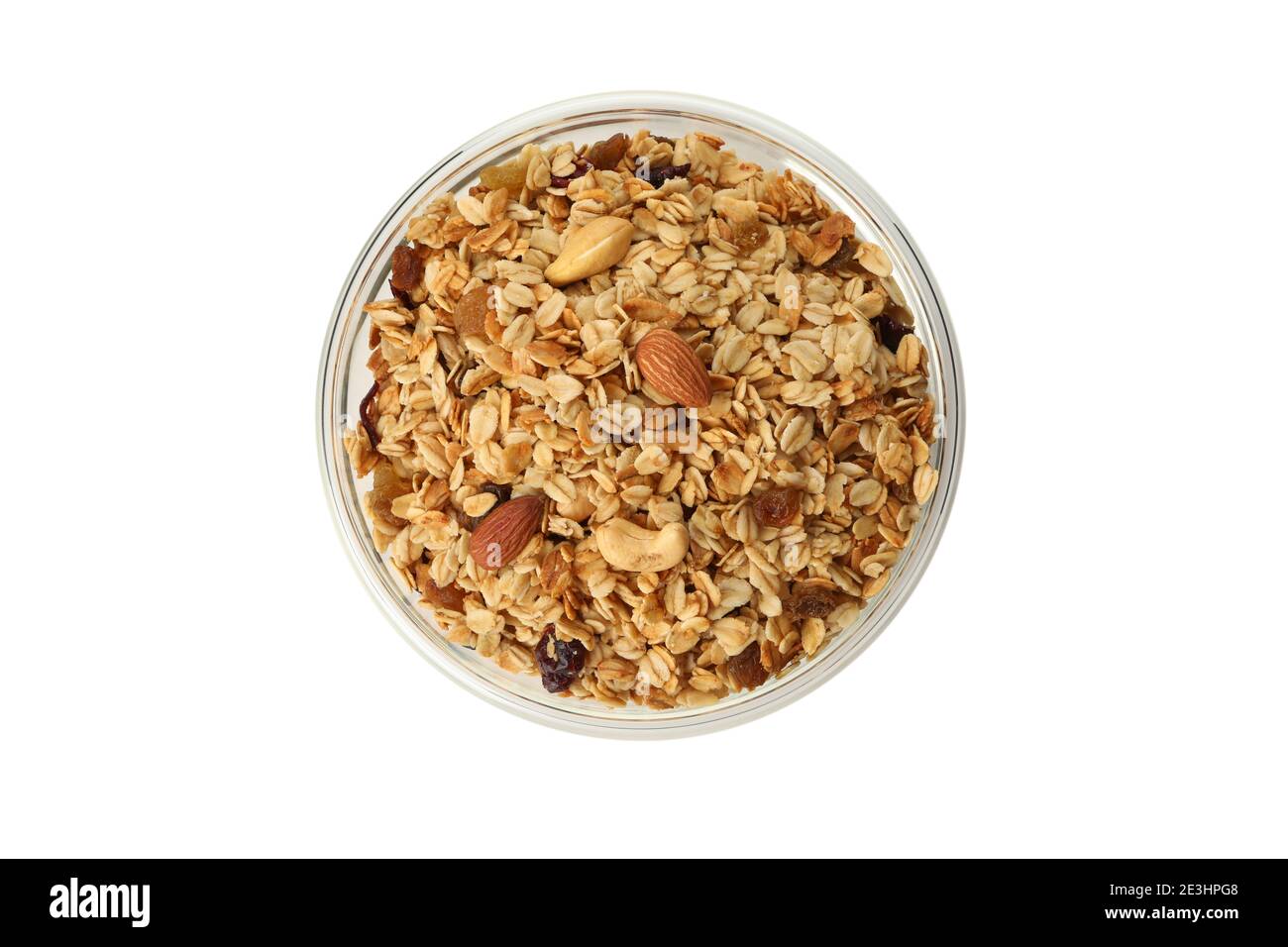 Bowl with granola isolated on white background Stock Photo - Alamy