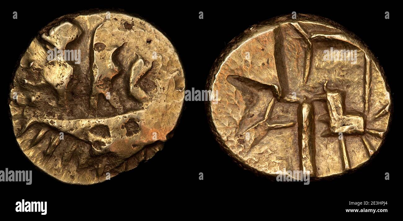 Durotriges British Af2 "Stippled" Quarter Stater Stock Photo - Alamy