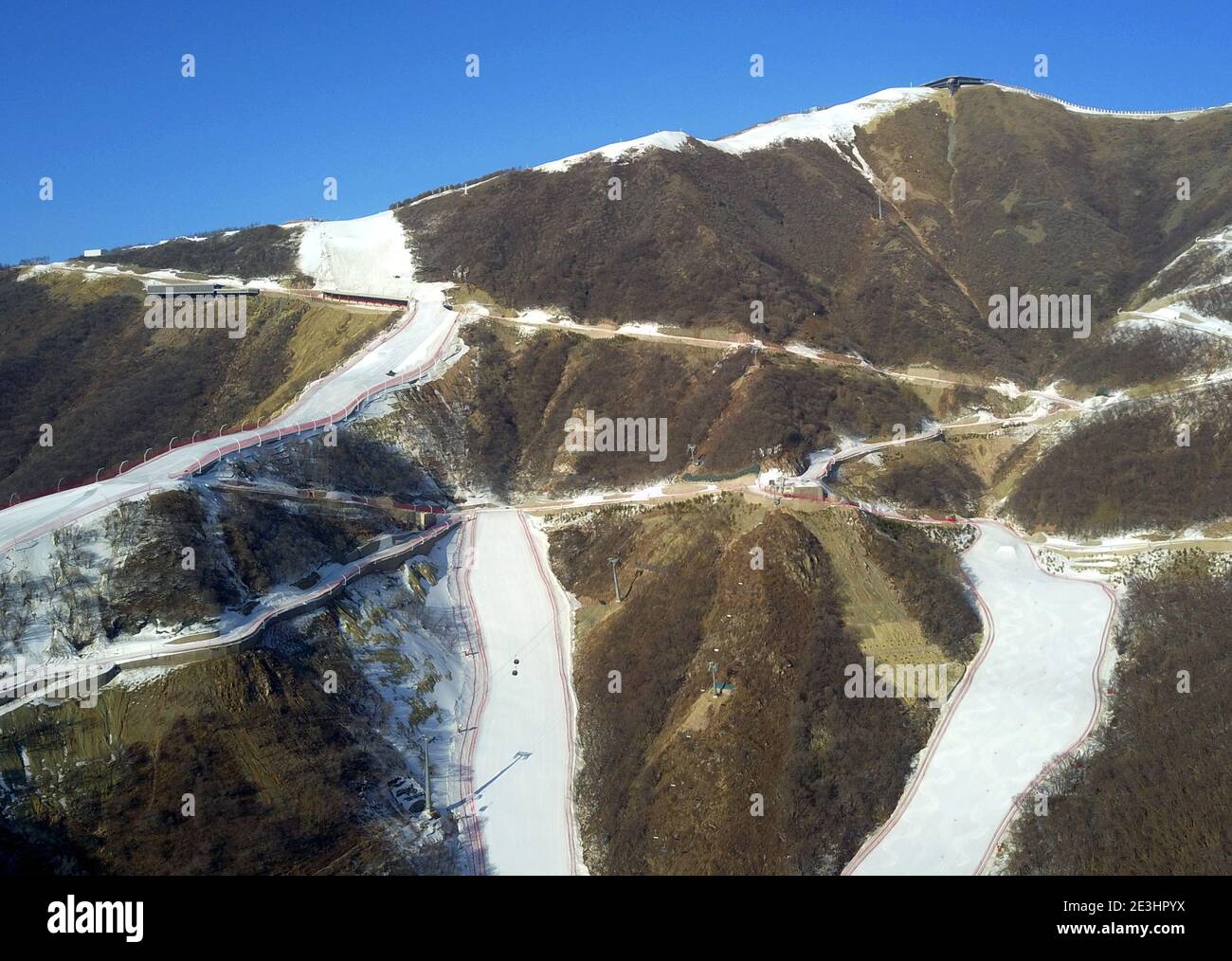 Beijing, China. 19th Jan, 2021. Aerial photo taken on Jan. 19, 2021 ...