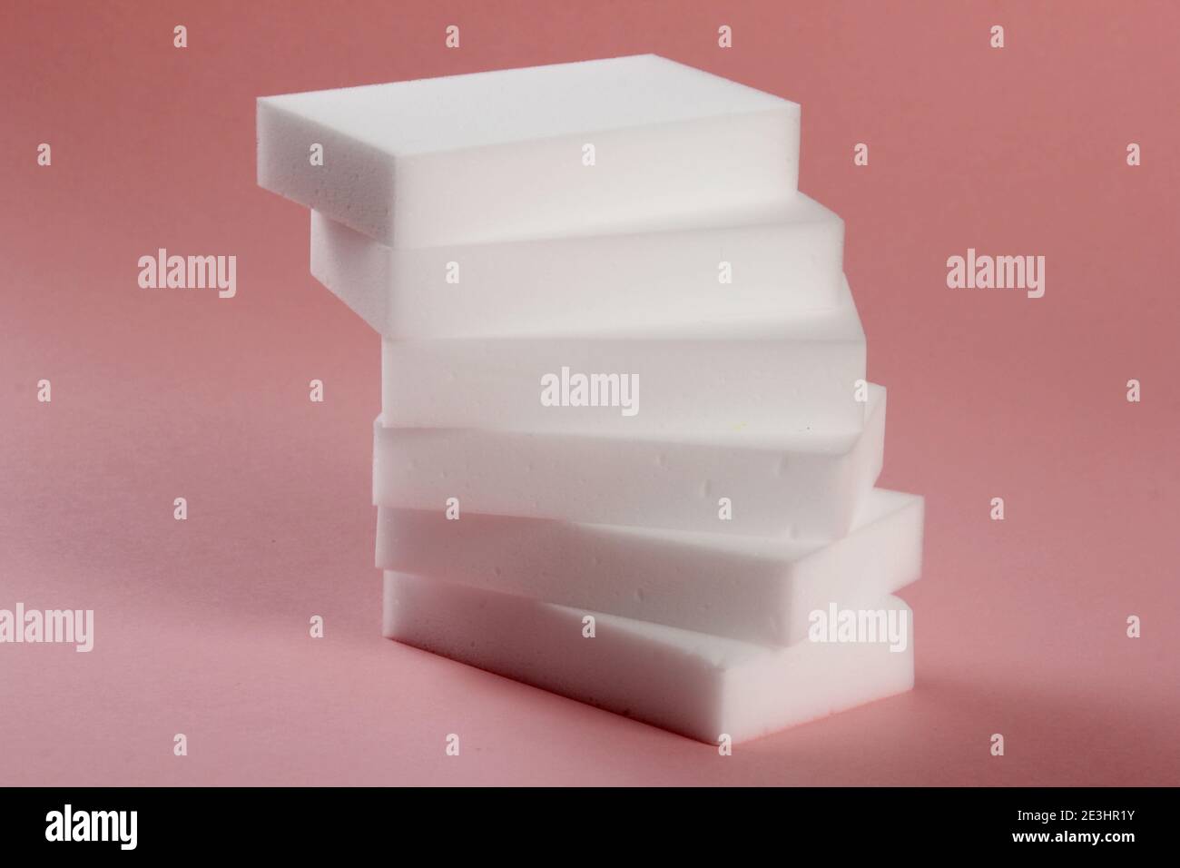 Melamine household sponge. Melamine sponges on dark background, tools ...