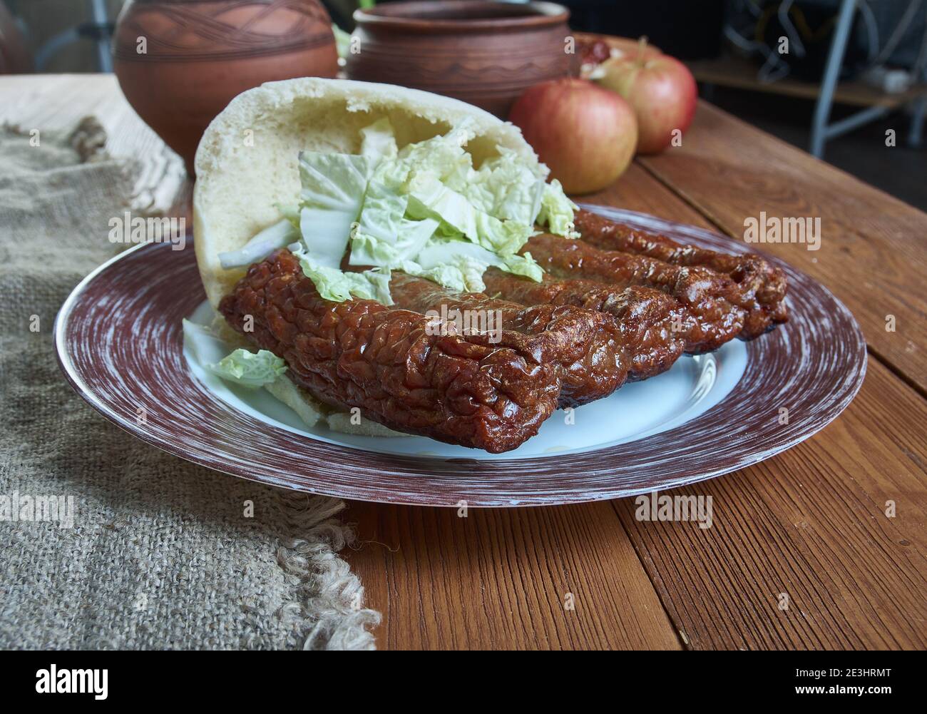 Banjalucki cevapi made just with ground beef, salt, and pepper Stock ...