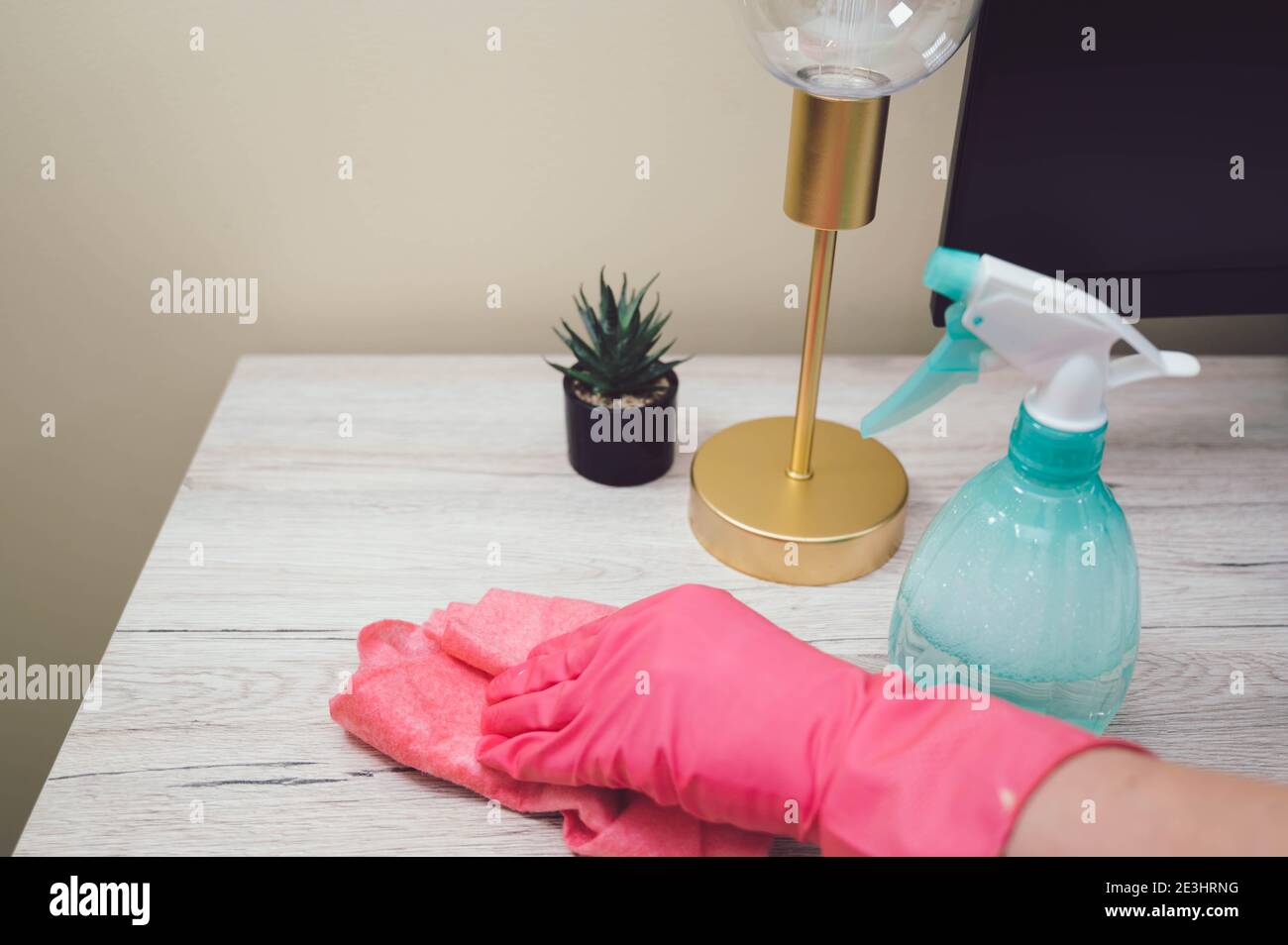 Home sanitizing, cleaning. Disinfectant spray bottle for disinfecting ...