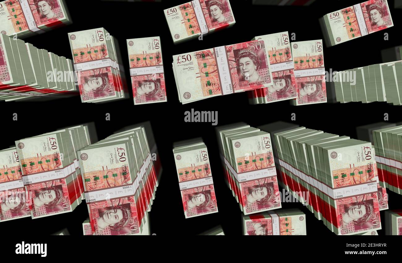 50 pound notes stack hi-res stock photography and images - Alamy
