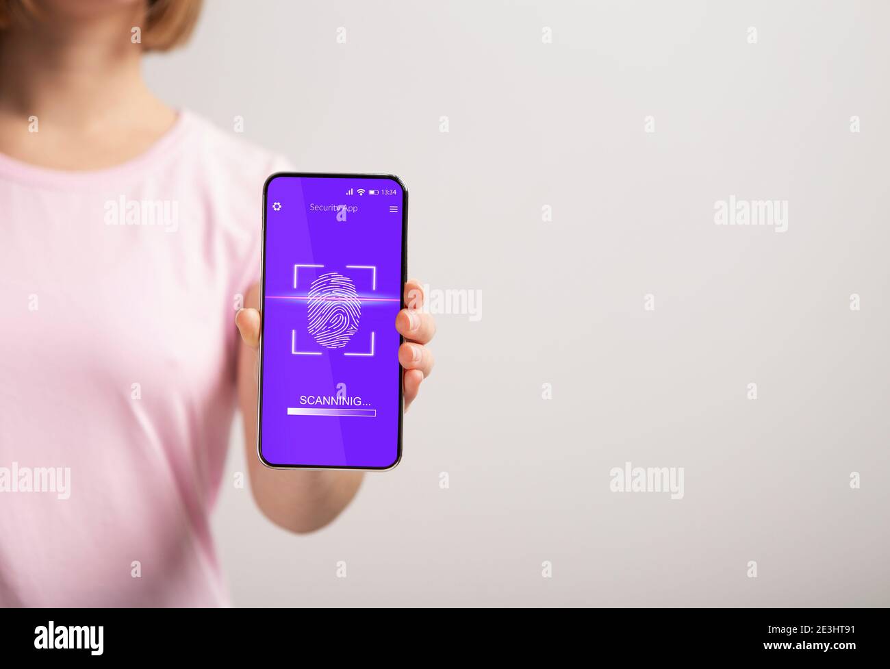 Finger on biometric fingerprint reader hi-res stock photography and ...