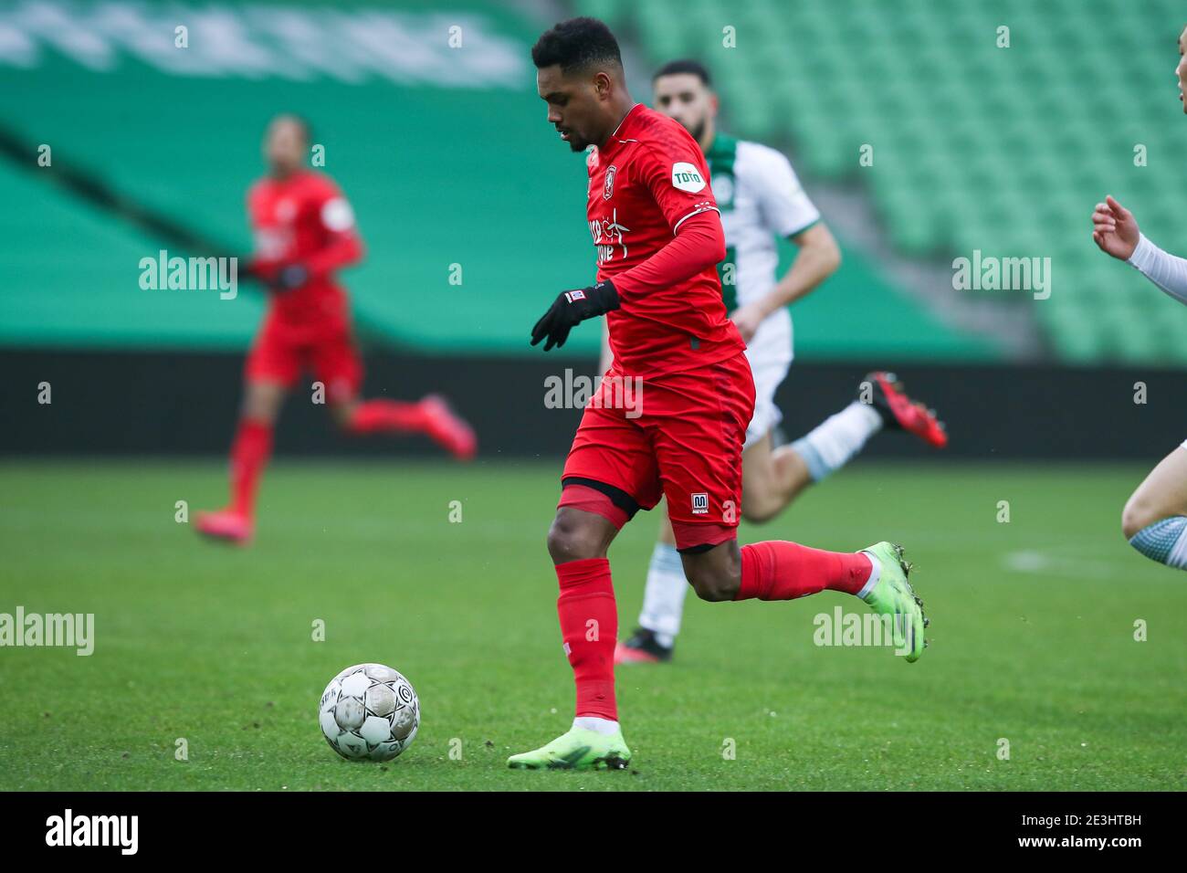 GRONINGEN, NETHERLANDS - JANUARY 17: L-R Danilo of FC Twente during the ...