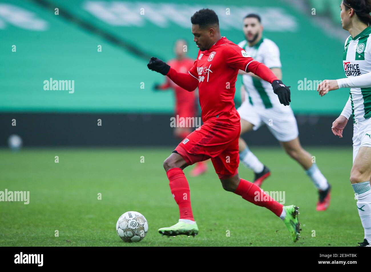 GRONINGEN, NETHERLANDS - JANUARY 17: L-R Danilo of FC Twente during the ...