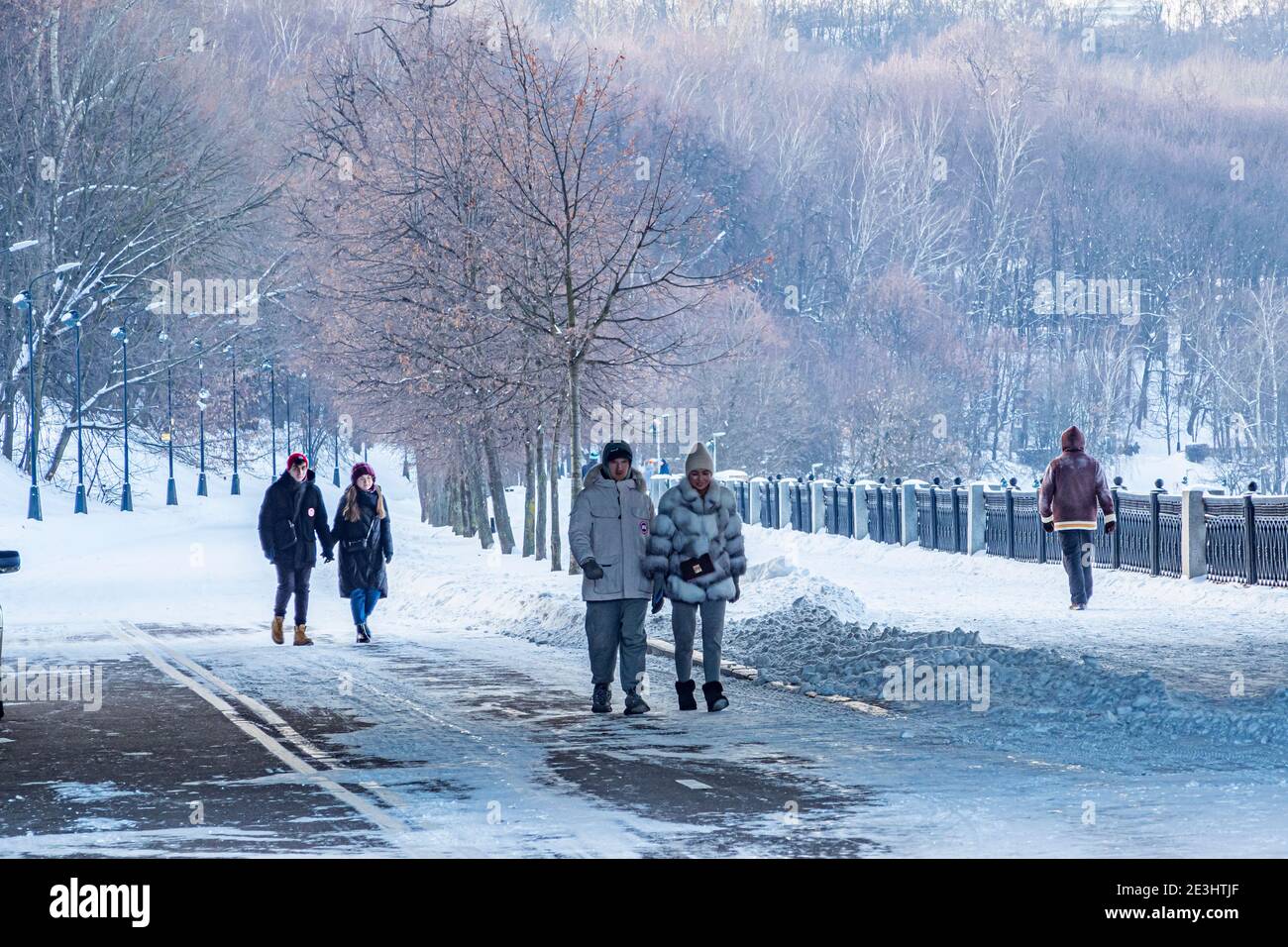 Russia, Moscow. People walk in a street Stock Photo - Alamy