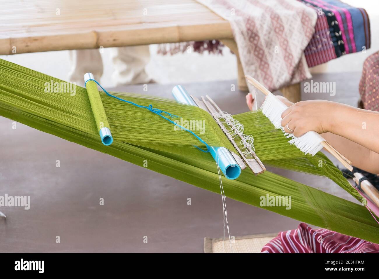 Handmade weaving in ancient Thailand in a beautiful finish Stock Photo ...