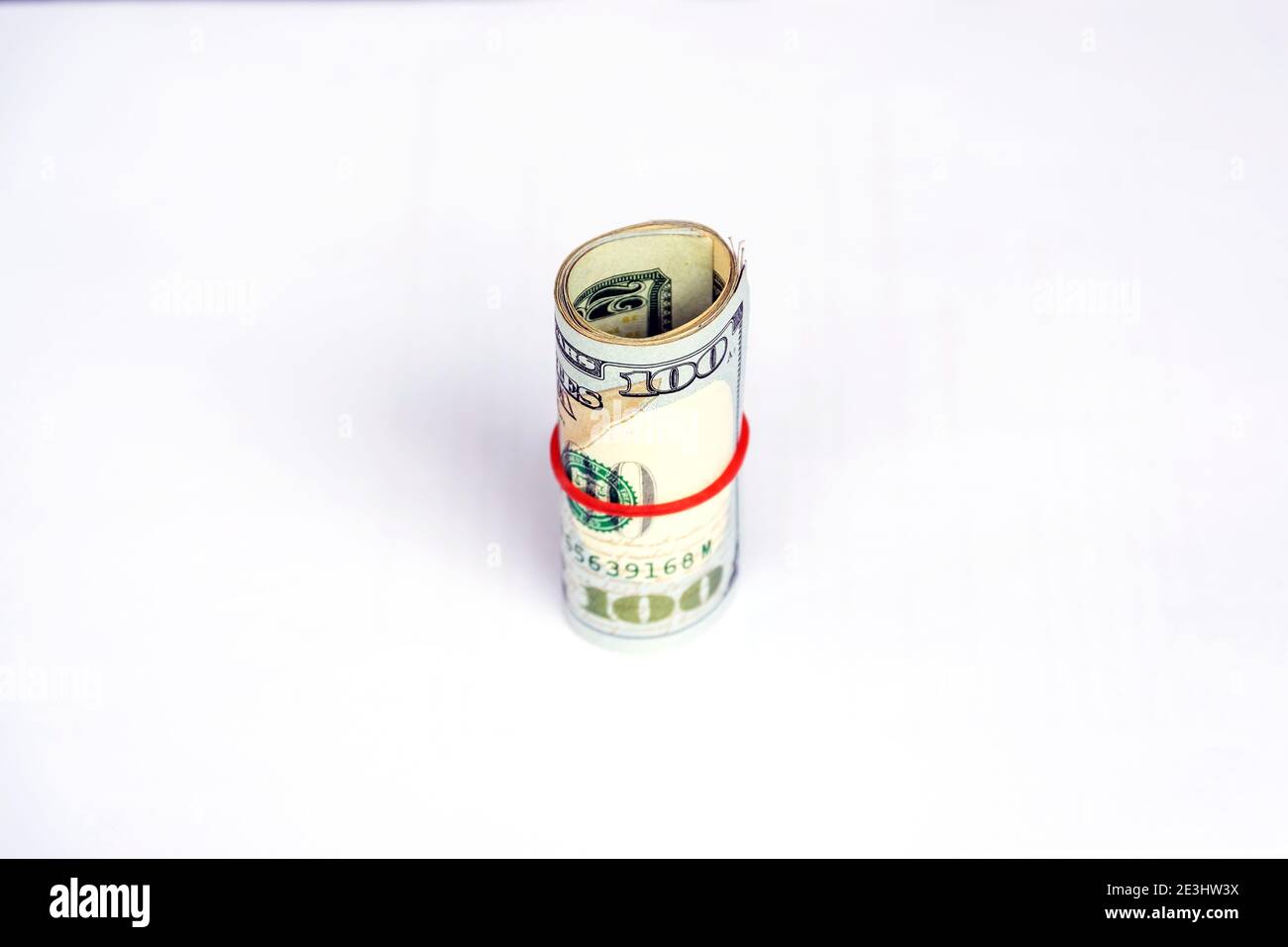 Dollar rolls in a circle isolated on white background, concepts for ...