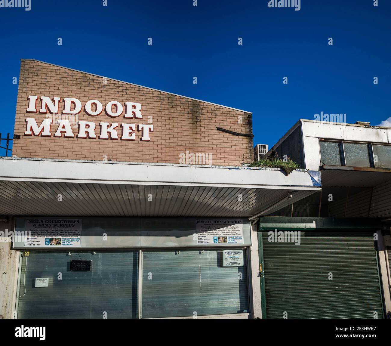 Old 1960's indoor market building at Northwich, Cheshire Stock Photo ...
