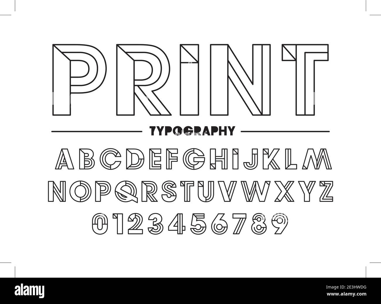 Vector of stylized alphabet and font Stock Vector Image & Art - Alamy