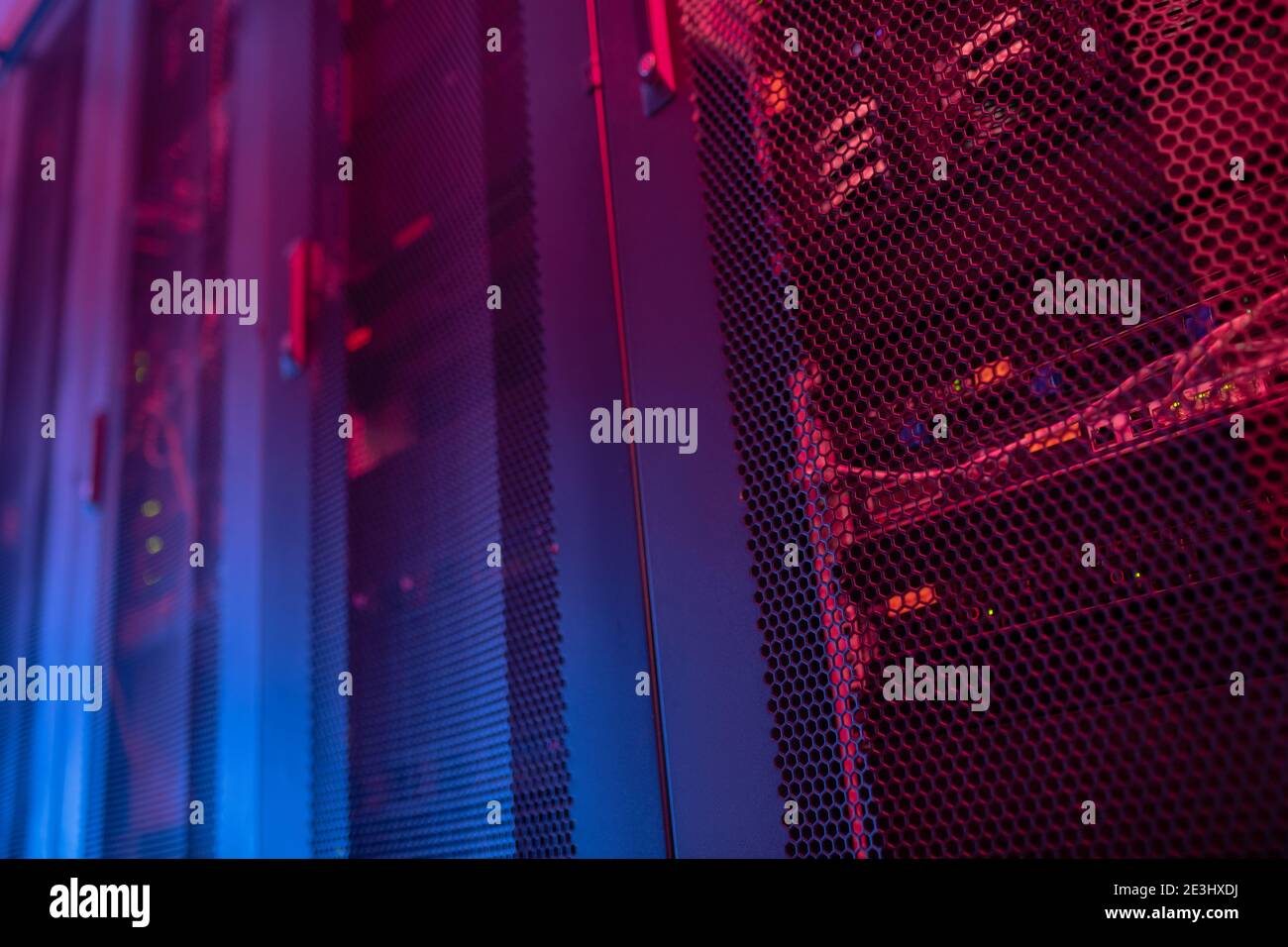 Server rack closed with protective doors Stock Photo - Alamy