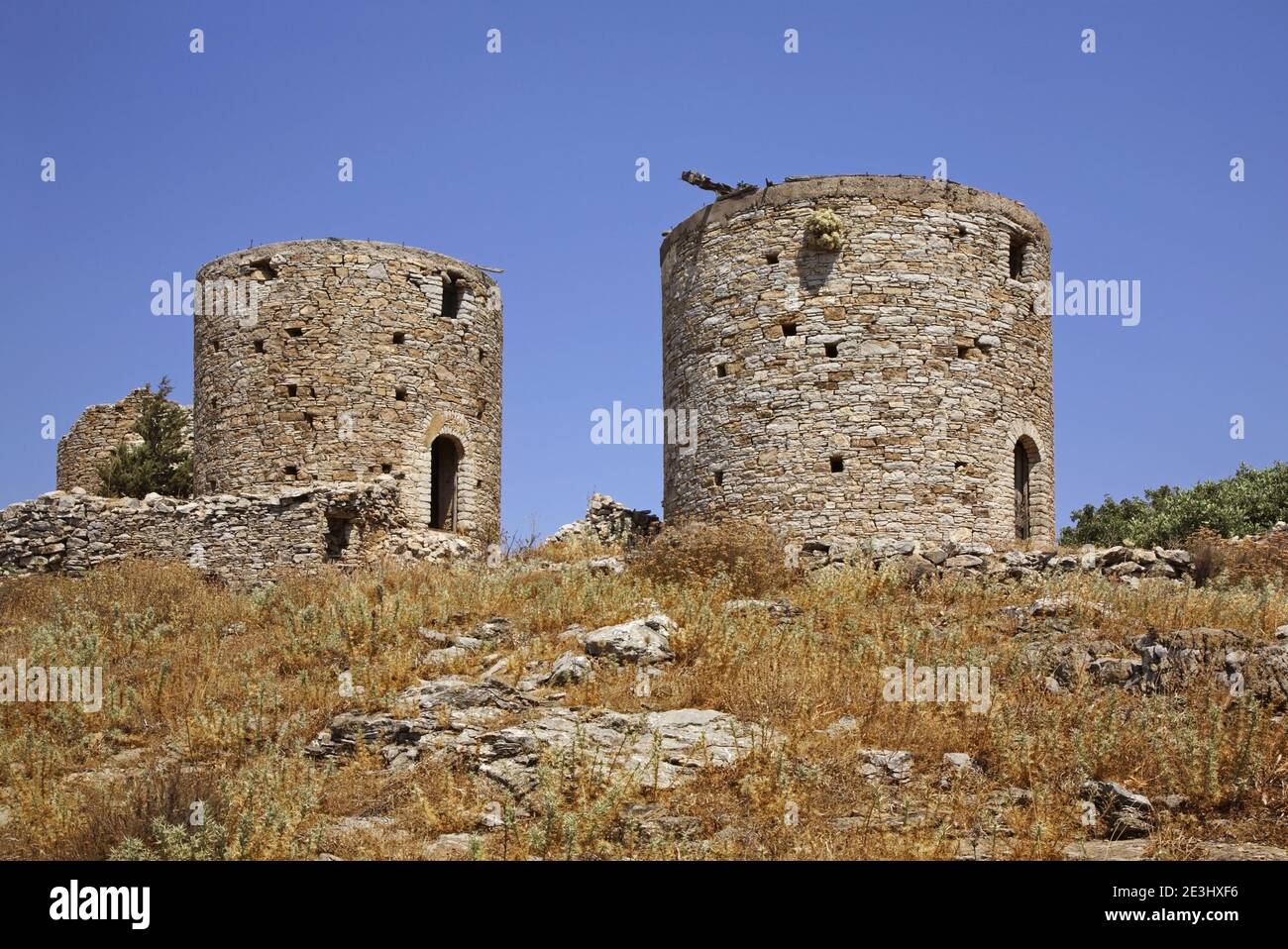Pontikokastro - mouse castle in Ano Symi. Greece Stock Photo - Alamy