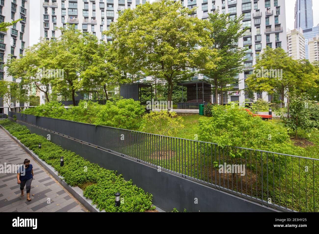 Landscaping design and architecture in urban environment. Singapore ...