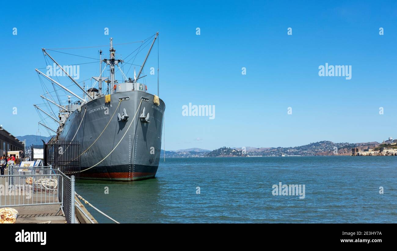 SS Jeremiah O'Brien ship at Fisherman's Wharf, rare survival vessel ...