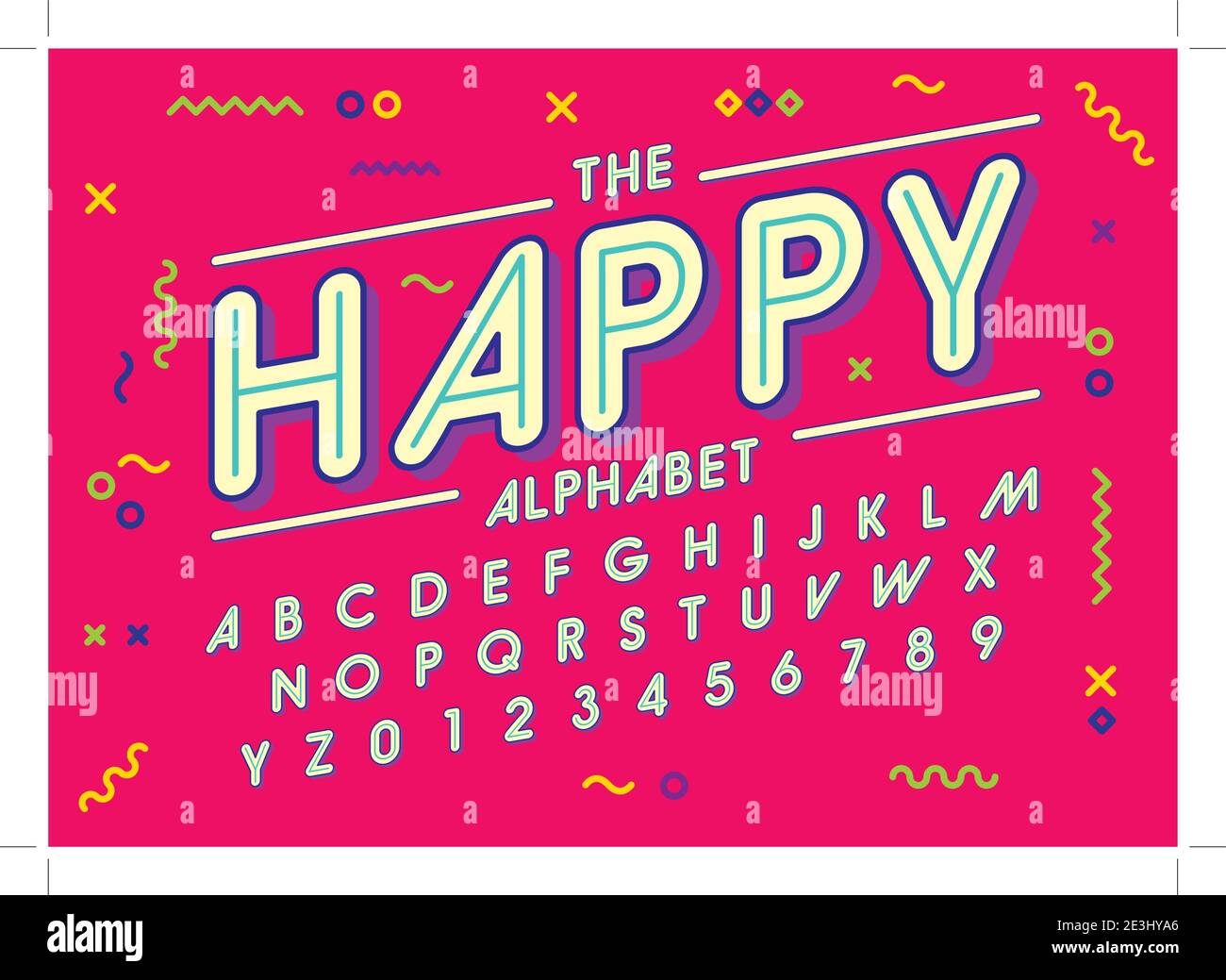 Vector of stylized alphabet and font Stock Vector Image & Art - Alamy