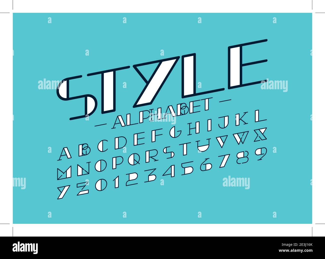 Vector of stylized alphabet and font Stock Vector Image & Art - Alamy