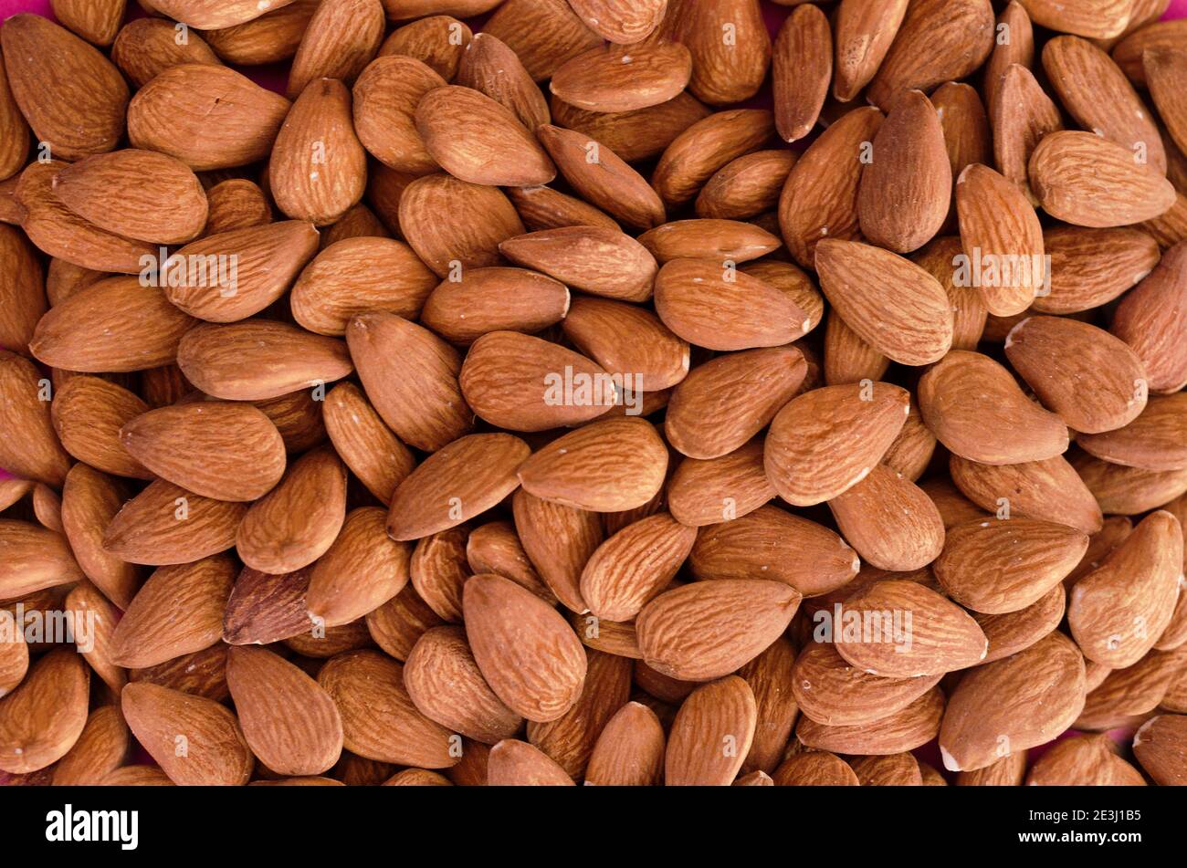 Background of almond close up, concept of vegetarianism and healthy ...
